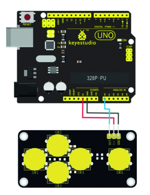 Comment utiliser une manette Keyes AD Key avec Arduino - Idehack