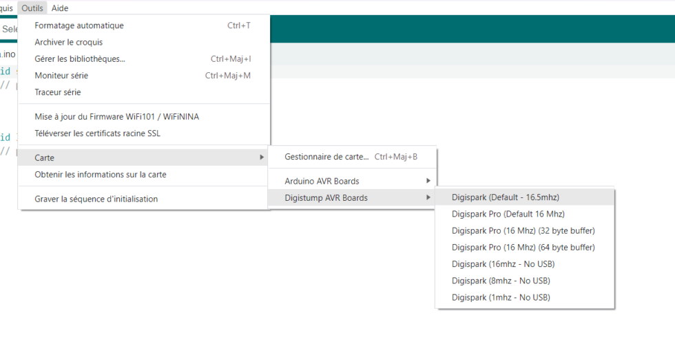 Utiliser L’IDE Arduino pour programmer un ATtiny85 (Digispark) - Idehack