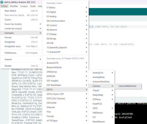 Utiliser l'ESP32-CAM avec l'Arduino IDE - Idehack