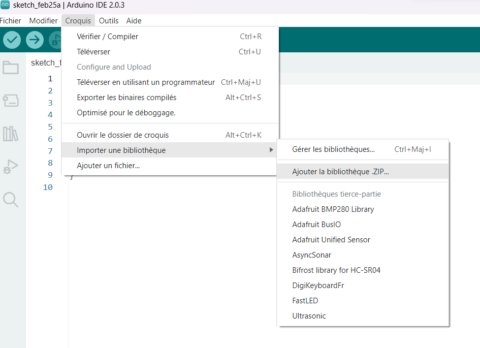 Ajouter une bibliothèque au logiciel Arduino - Idehack
